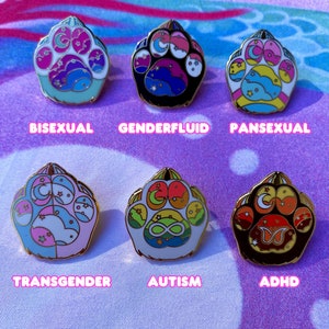 1 X 1 Pride Paw Hard Enamel Pin - Etsy