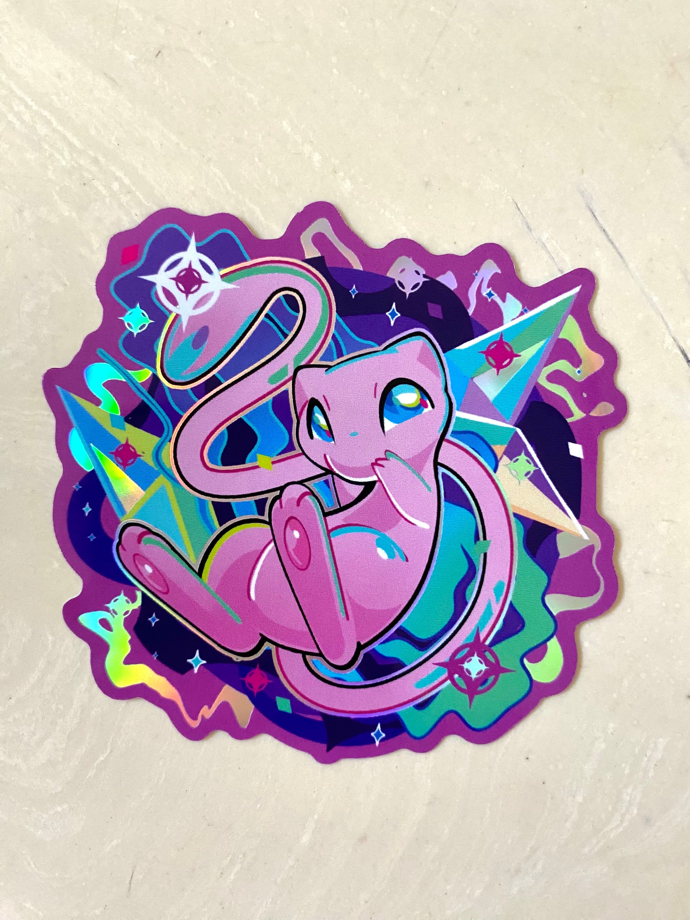 3 X 3 Mew Holographic Vinyl Sticker - Etsy