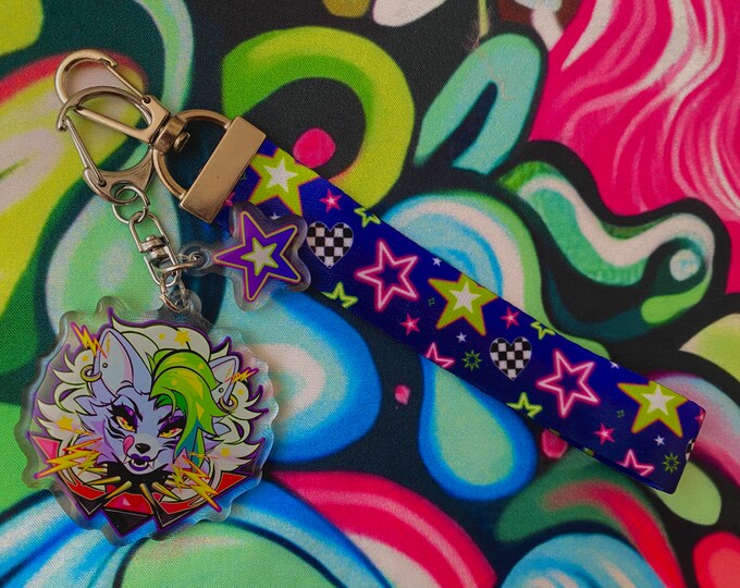 Roxy FNAF Lanyard Acrylic Charm - Etsy