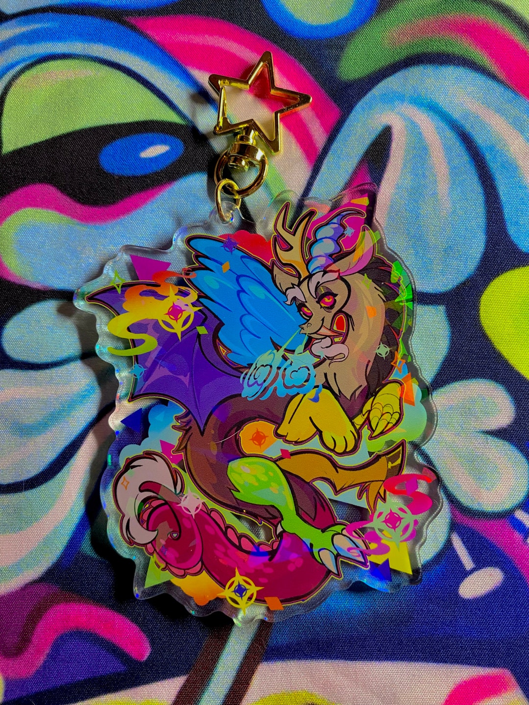3 X 3 Holographic Discord Acrylic Charm LIMITED RUN - Etsy UK