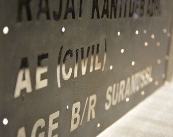 Concrete Name Plate - Etsy