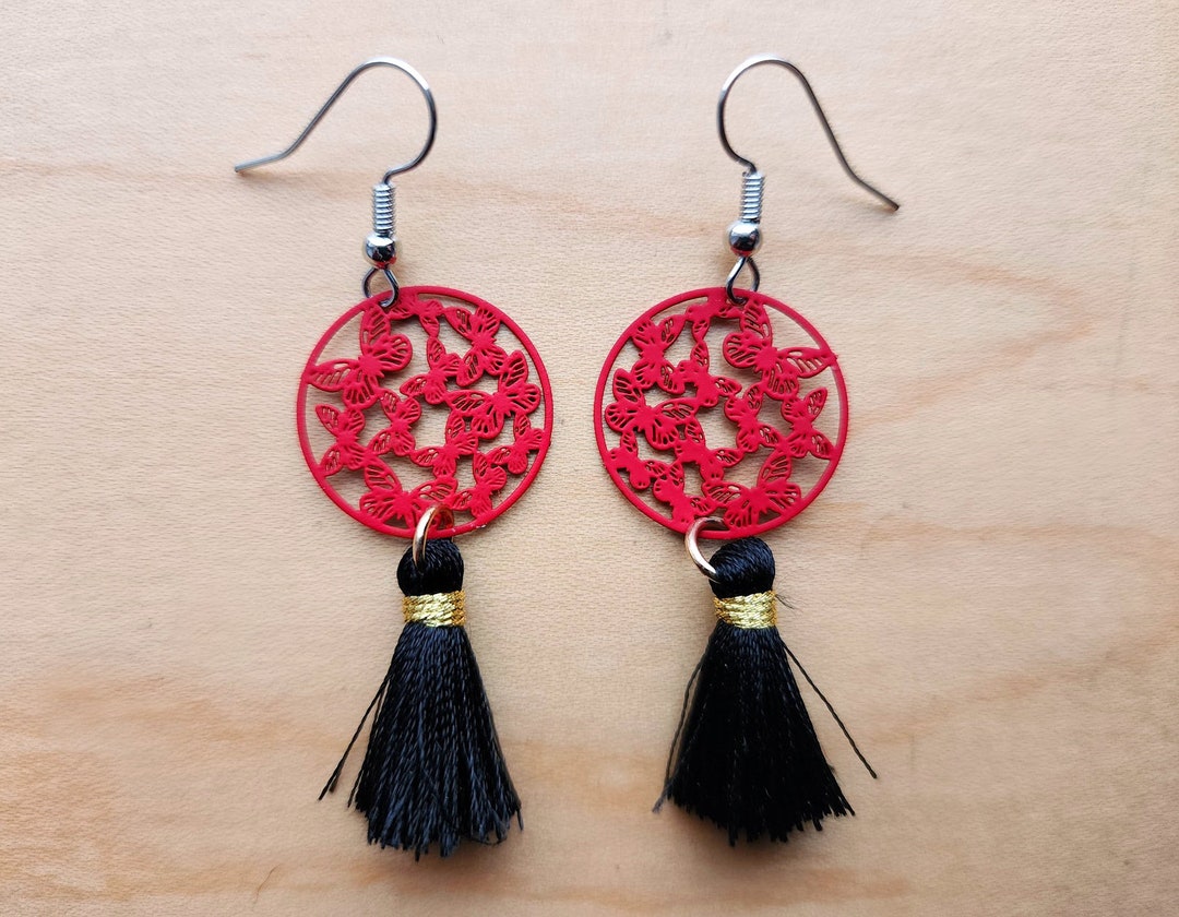 Hua Cheng-inspired Die-cut Butterfly and Tassel Earrings for Fans of ...