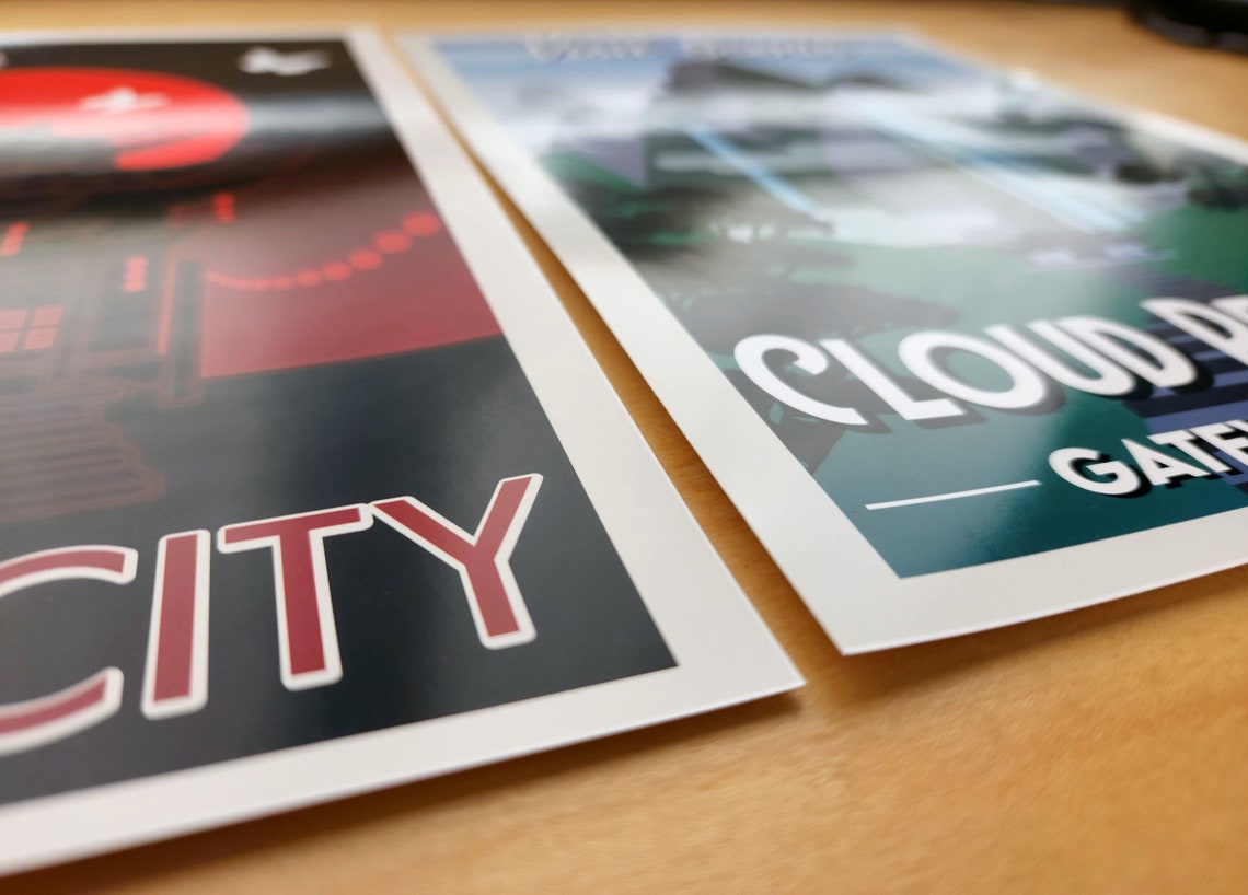 Retro Travel Poster Mini Prints: Cloud Recesses Burial - Etsy