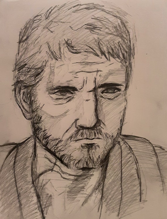 Game Case Drawing Joel Miller the Last of Us - Etsy