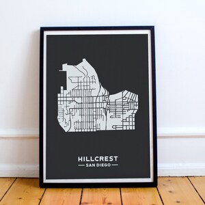Hillcrest Map Print // Hillcrest Art Print // San Diego Map // San ...