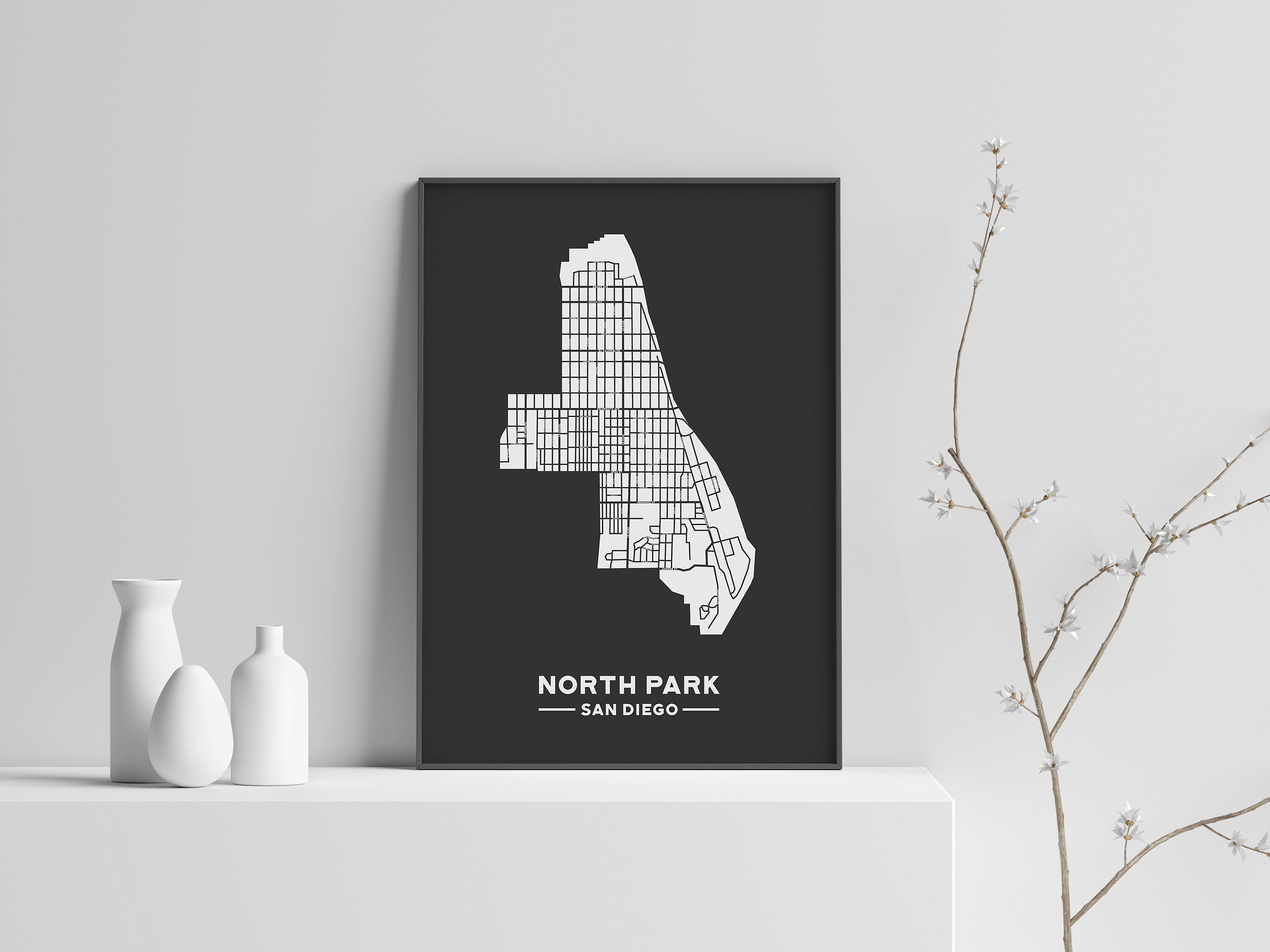 North Park Map Print // North Park Art Print // San Diego Map // San ...