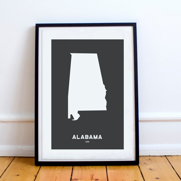 Alabama State Map - Etsy