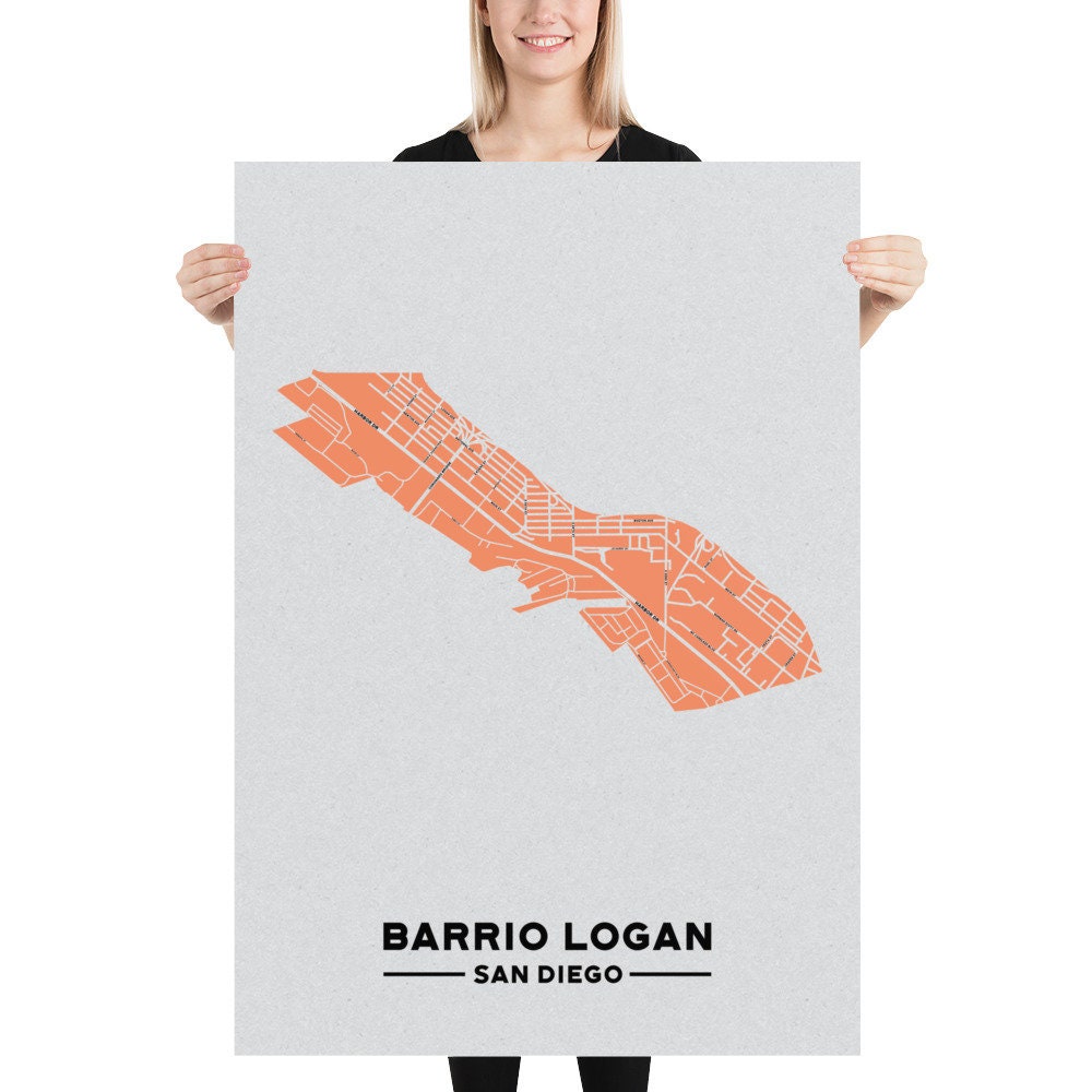 Barrio Logan Map Print // Barrio Logan Art Print // San Diego Map ...