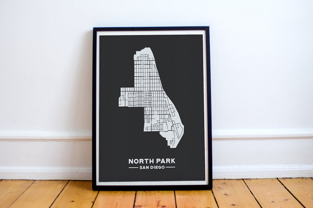 North Park Map Print // North Park Art Print // San Diego Map // San ...