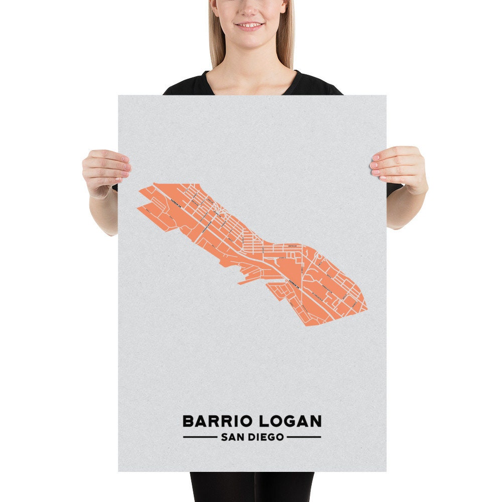 Barrio Logan Map Print // Barrio Logan Art Print // San Diego Map ...