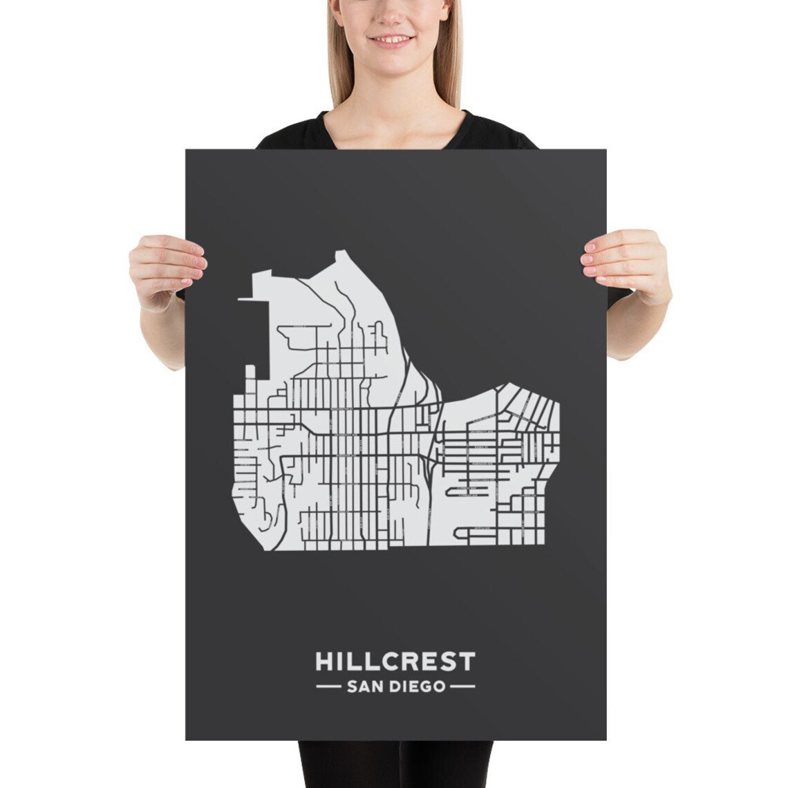 Hillcrest Map Print // Hillcrest Art Print // San Diego Map // | Etsy
