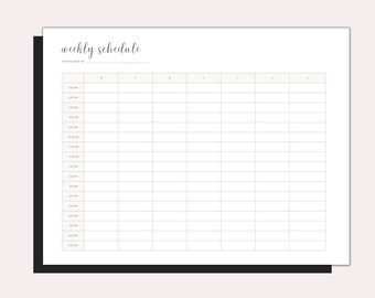 Weekly Schedule Planner - Etsy