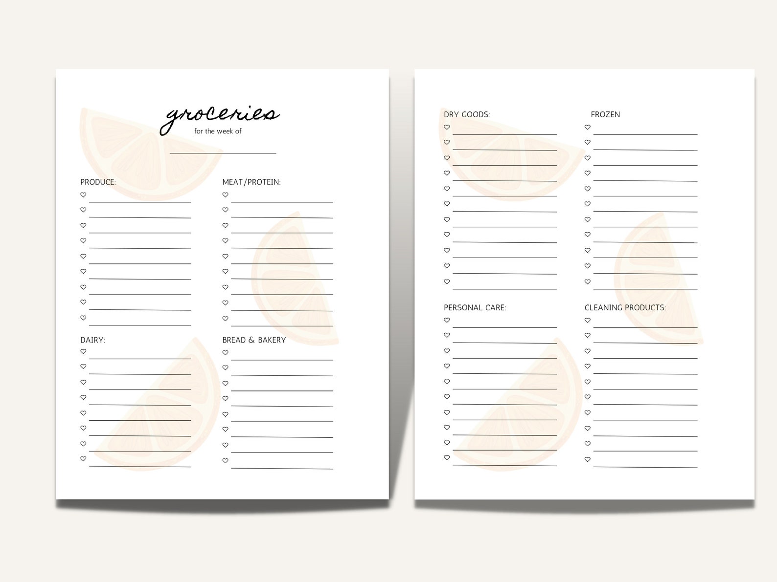 Printable Grocery and Meal Planner, Grocery Shopping, Grocery Shopping ...