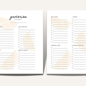 Printable Grocery and Meal Planner, Grocery Shopping, Grocery Shopping ...
