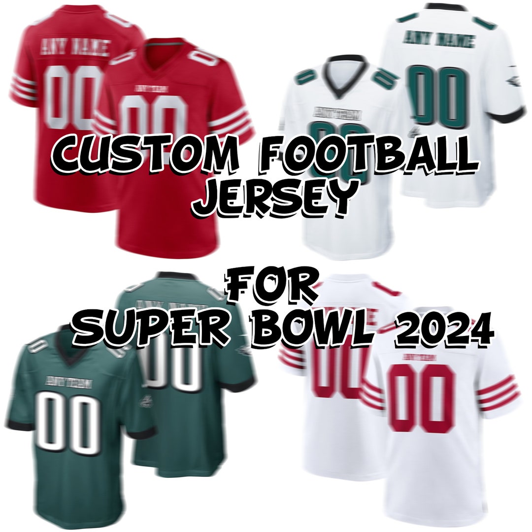 Custom Eagles Jersey, Jersey Custom Football Personalized Print With ...