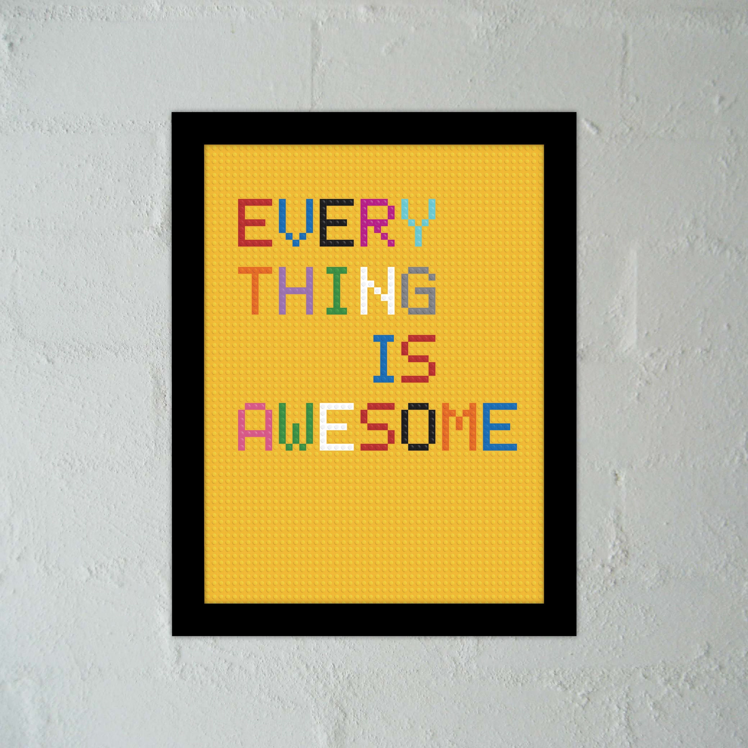 Child or Adult Printable PDF+JPG Rainbow Bricks Wall Art Multicolour ...