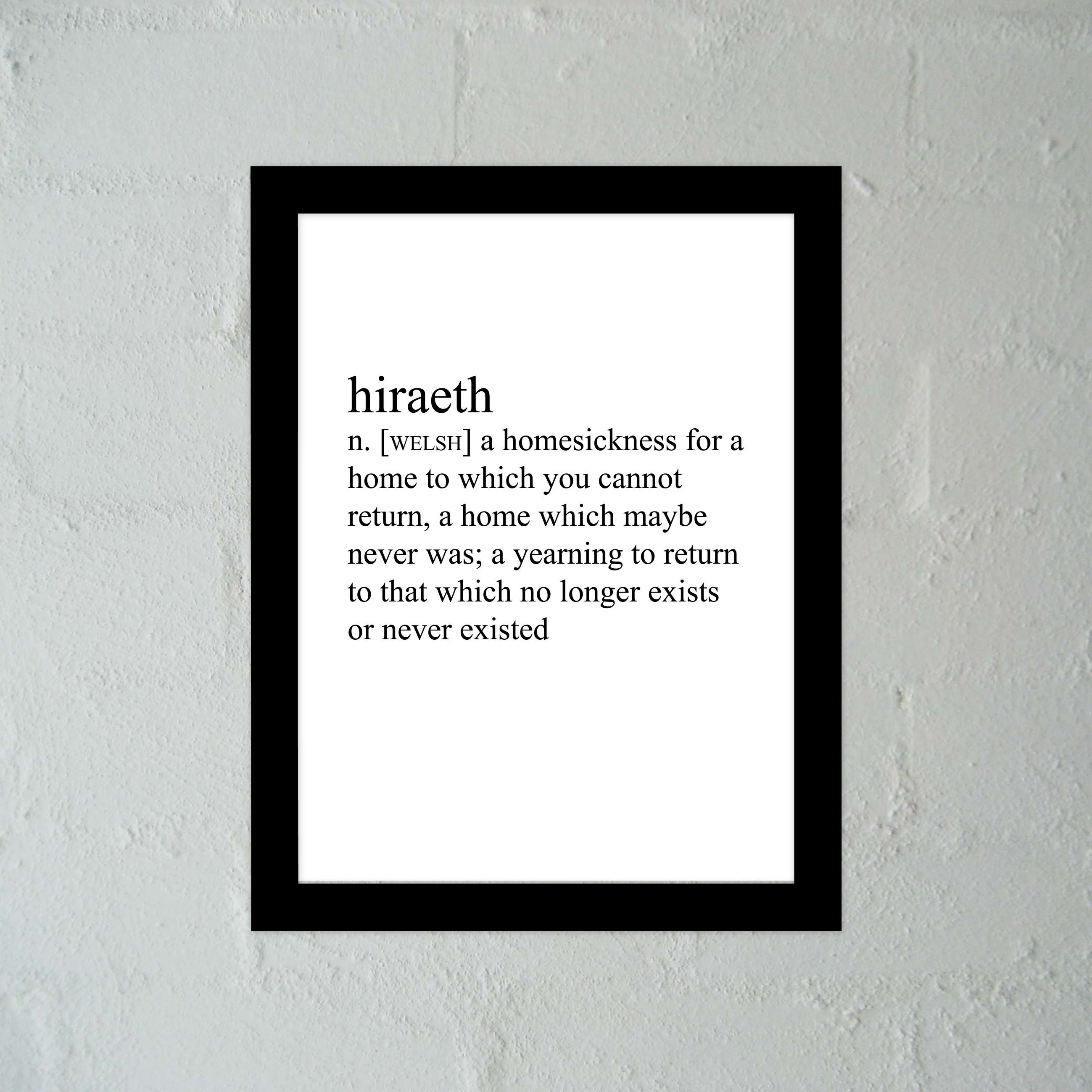 Hiraeth WELSH Existential Longing Homesickness - Etsy Denmark
