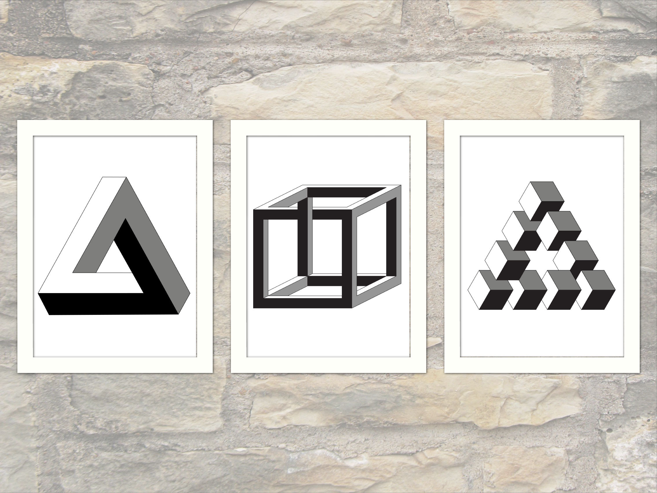 Penrose Triangle Cubes