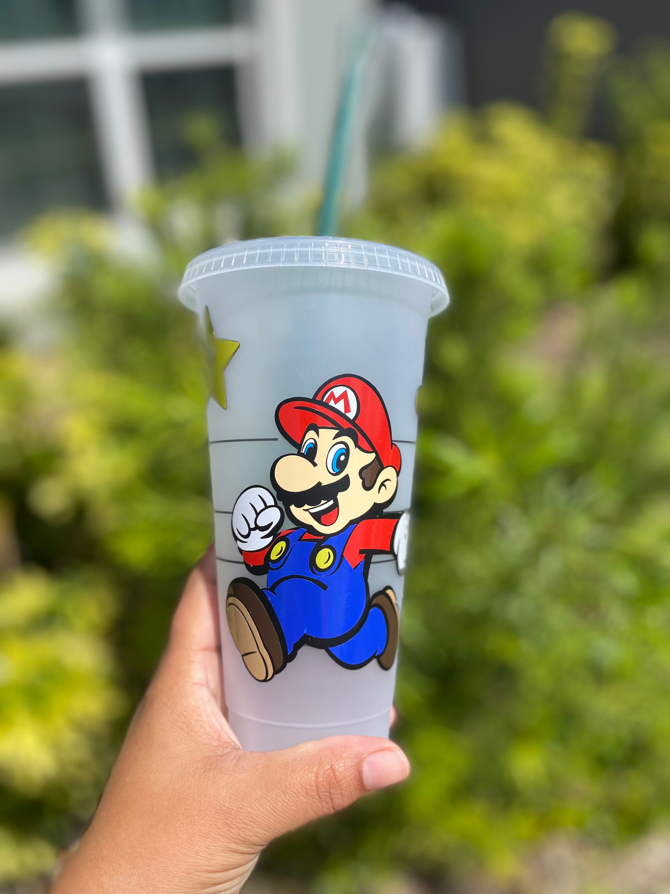 Super Mario Starbucks Cup Reusable Cold Cup Super Mario | Etsy