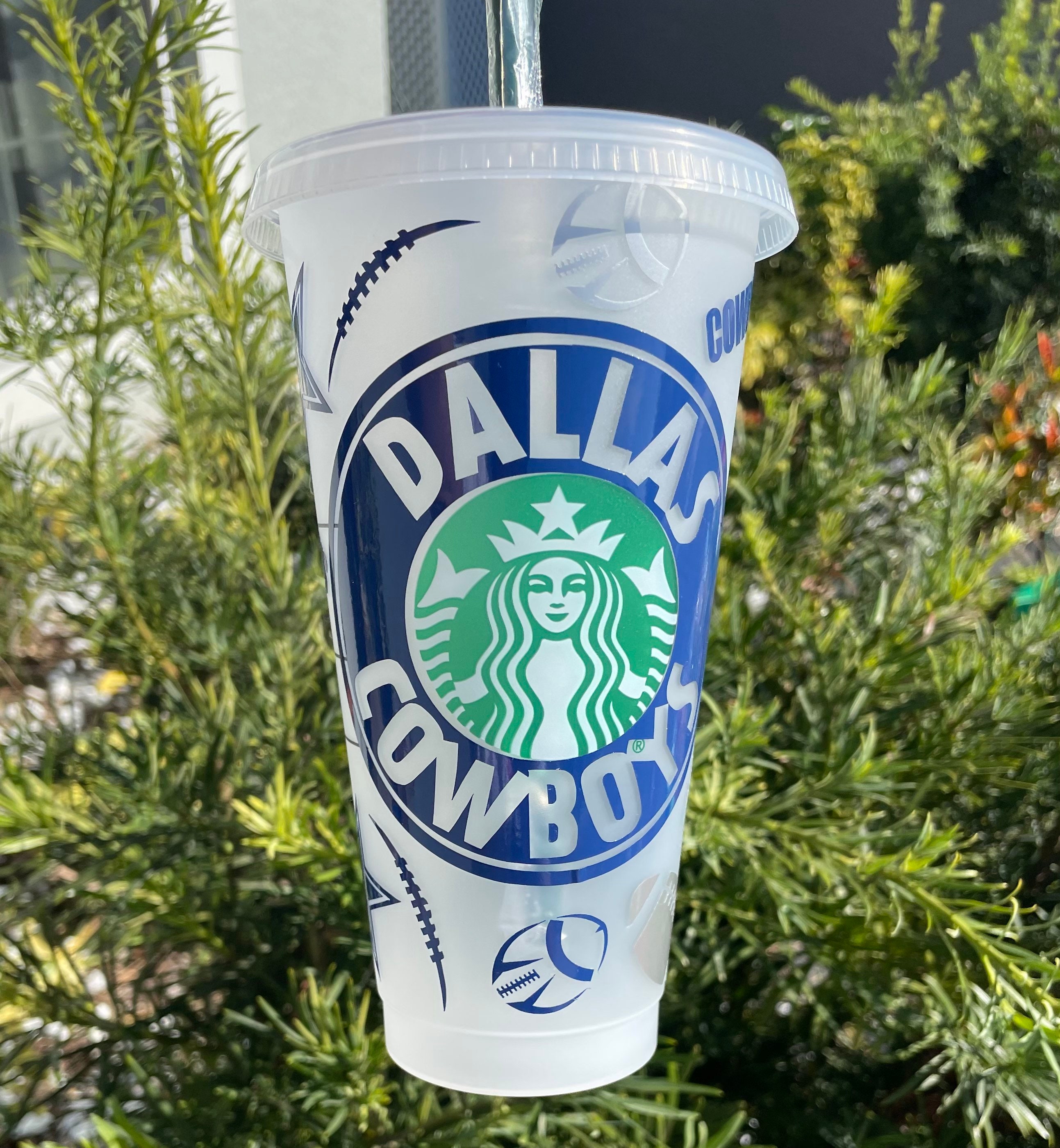Dallas Cowboys Inspired Starbucks Cup | Reusable Cold Cups | Sports ...