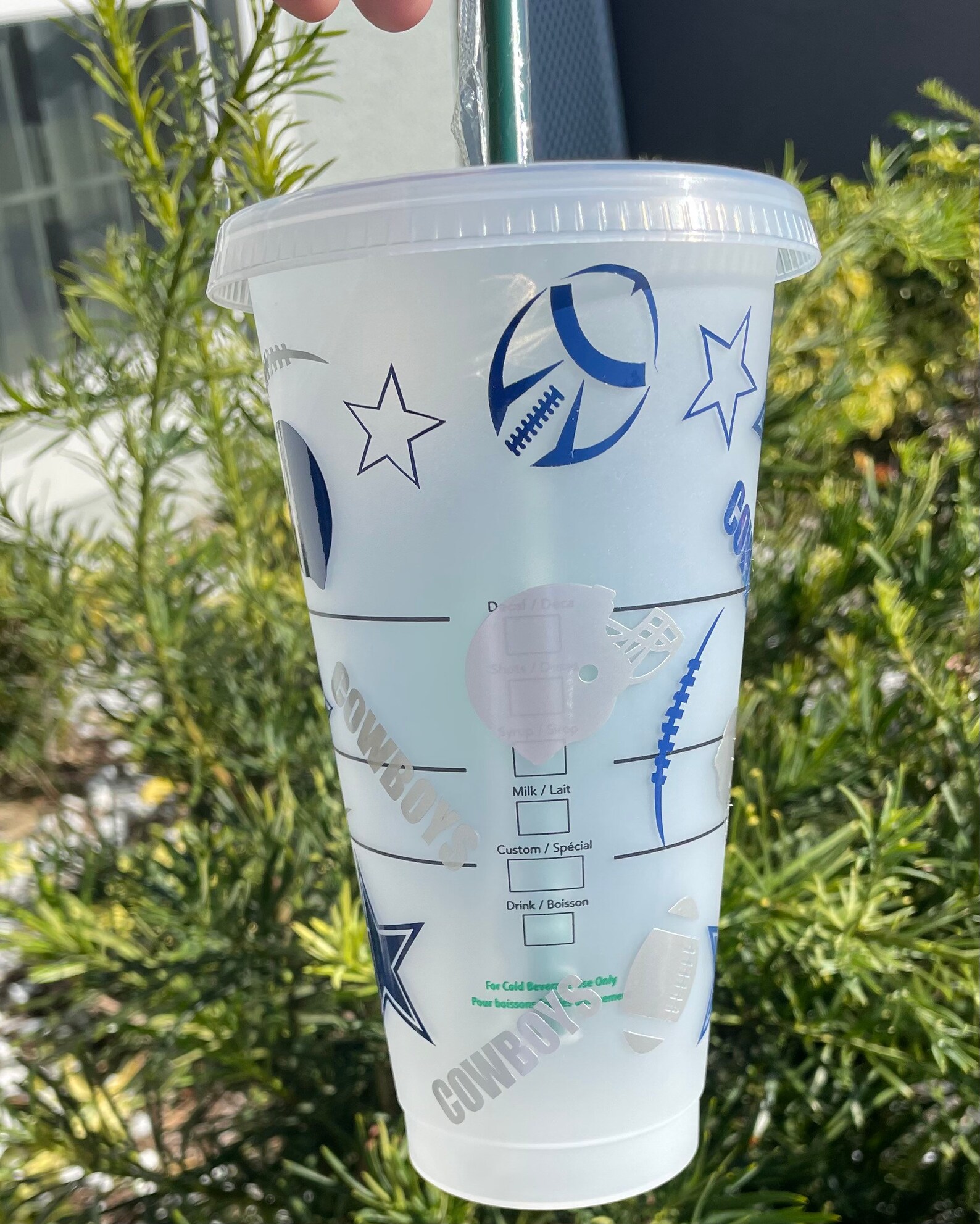 Dallas Cowboys Inspired Starbucks Cup | Reusable Cold Cups | Sports ...