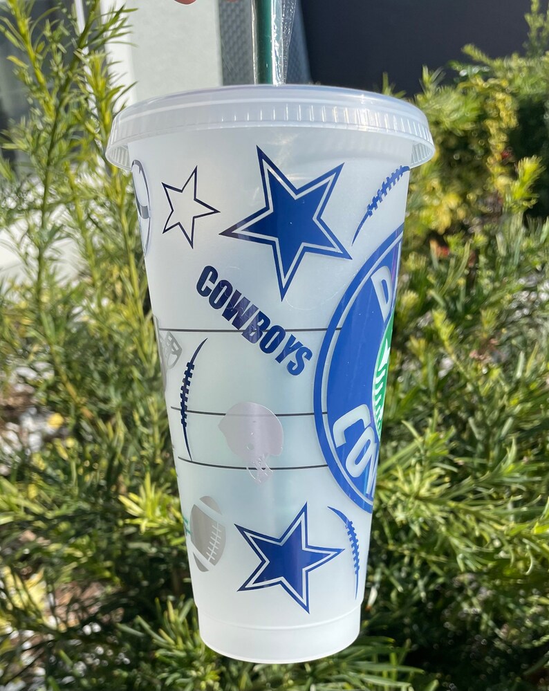 Dallas Cowboys Inspired Starbucks Cup | Reusable Cold Cups | Sports ...