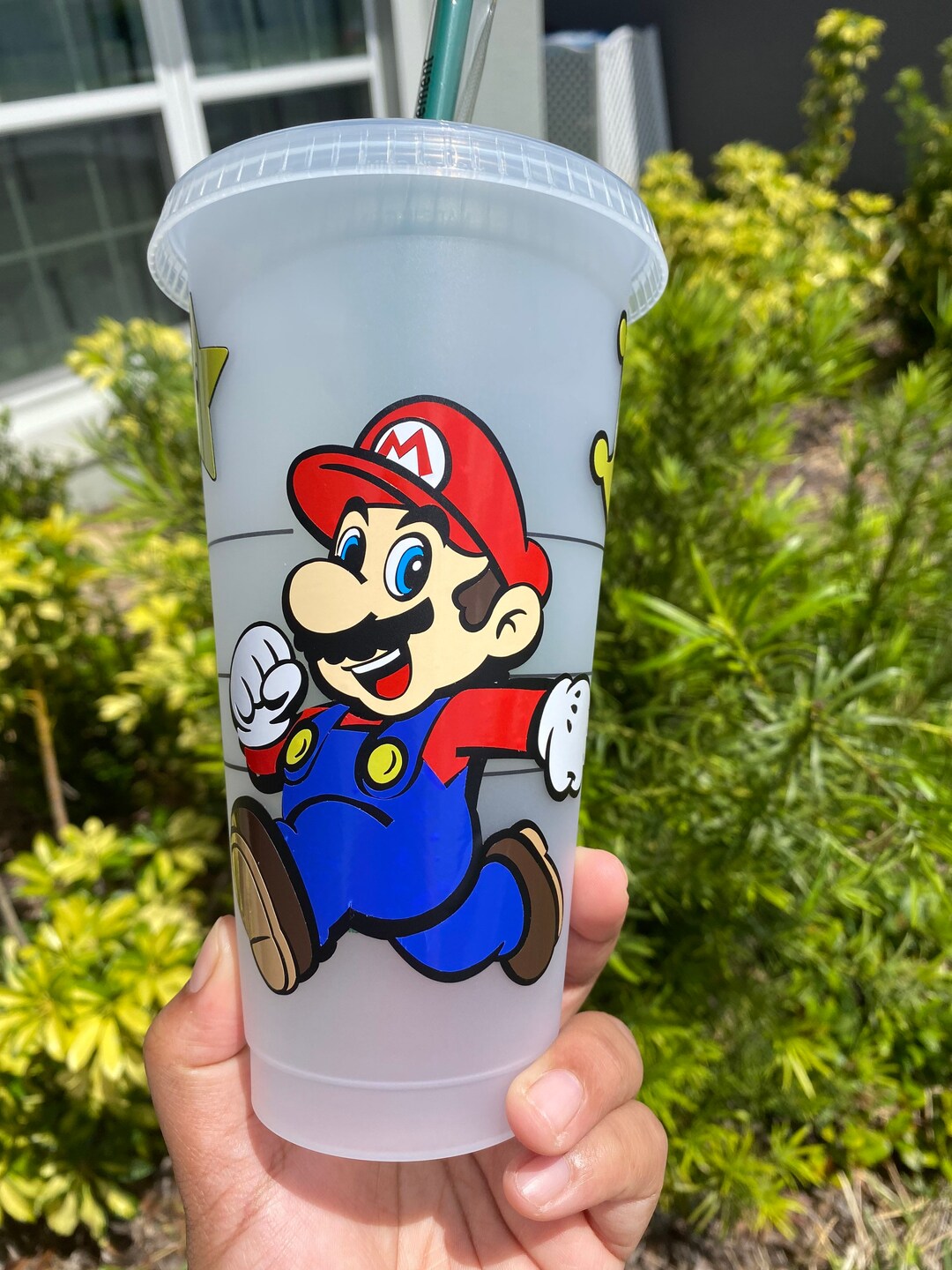 Super Mario Starbucks Cup Reusable Cold Cup Super Mario - Etsy