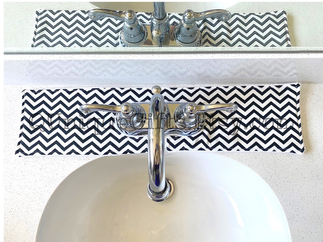 Faucet Splash Catcher / Faucet Drip Catcher / Bathroom Sink Splash ...