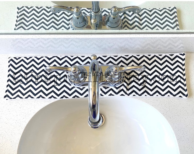 Faucet Splash Catcher / Faucet Drip Catcher / Bathroom Sink Splash ...