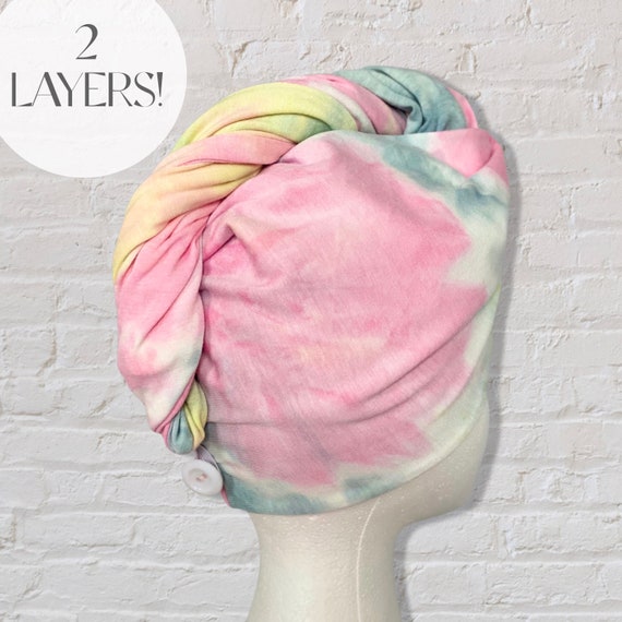 2 Layers Tshirt Hair Towel / Curly Hair Towel / Hair Plopping - Etsy