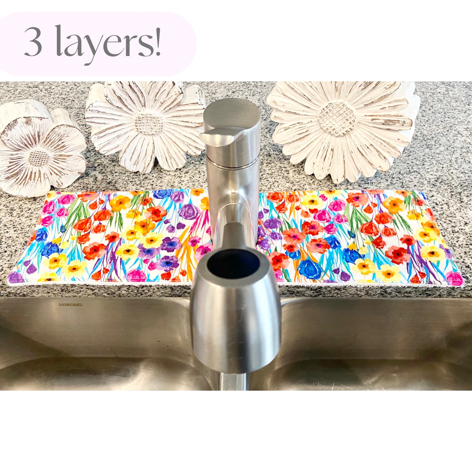 Faucet Splash Catcher / Faucet Drip Catcher / Kitchen Sink - Etsy