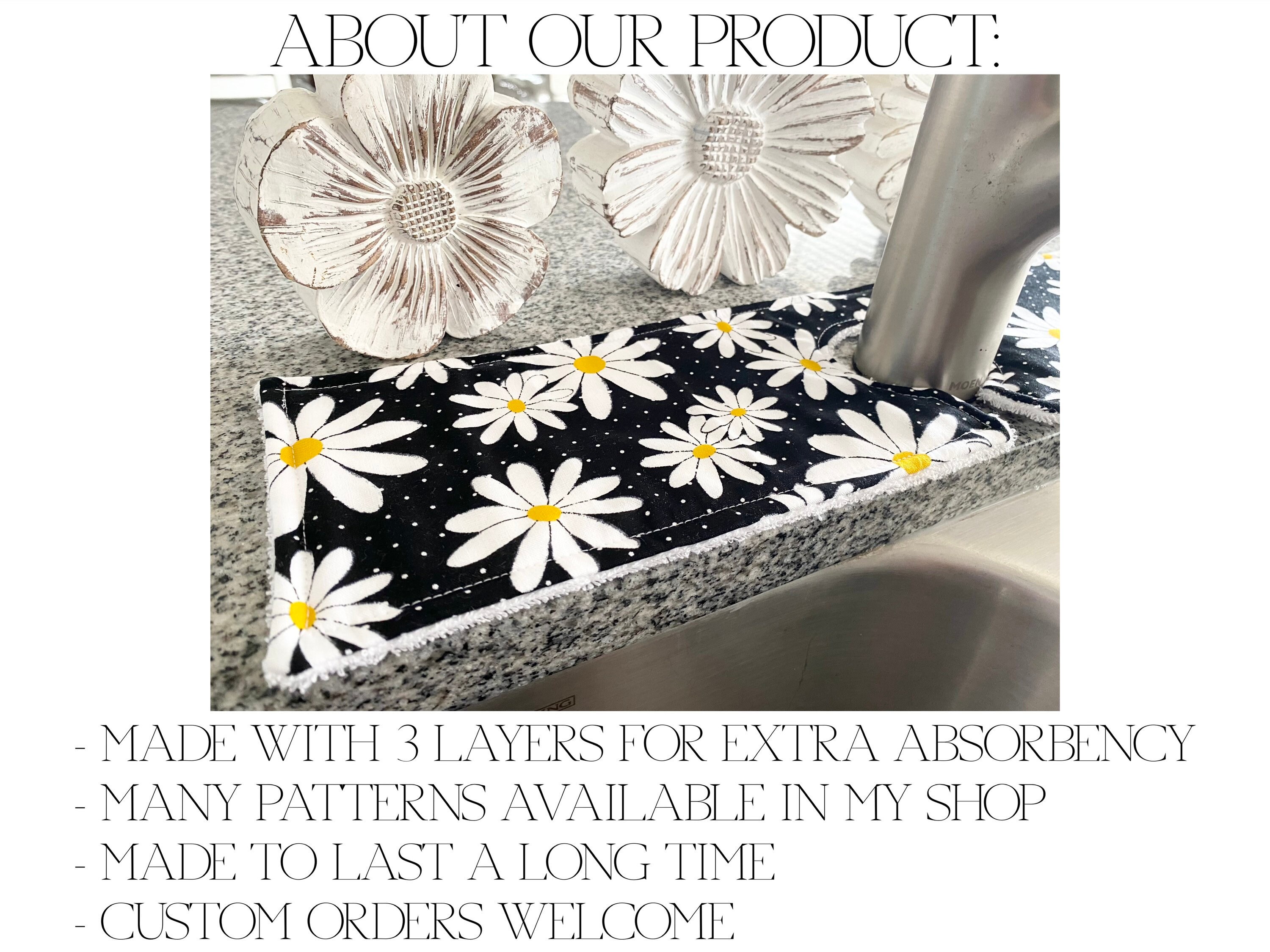 Faucet Splash Catcher / Faucet Drip Catcher / Kitchen Sink - Etsy