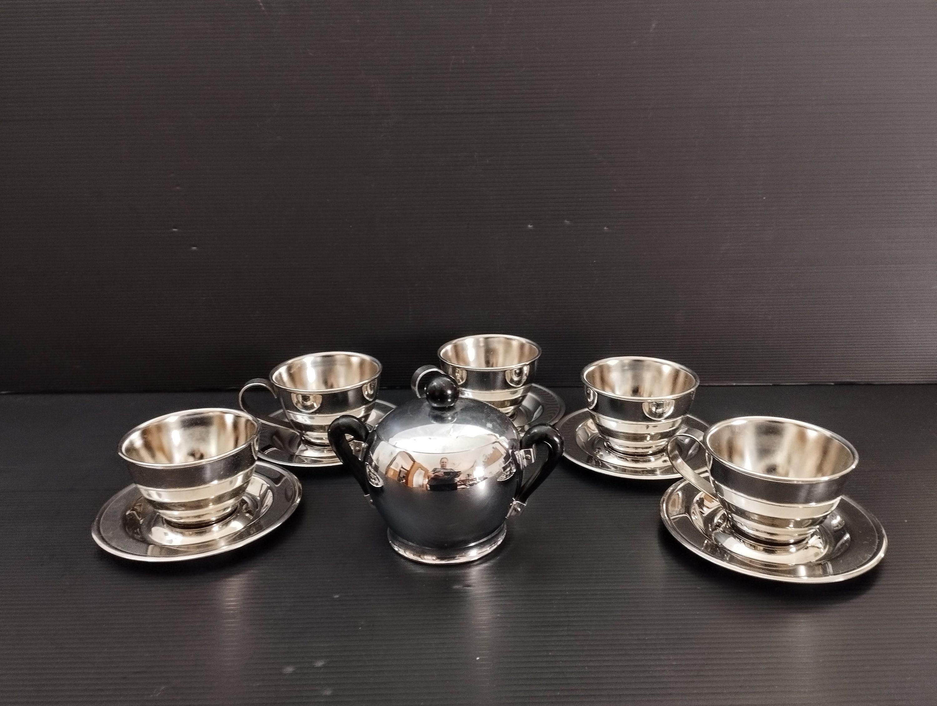 Italian Vintage INOX Double Wall Thermo Cups Set. Stainless Steel ...