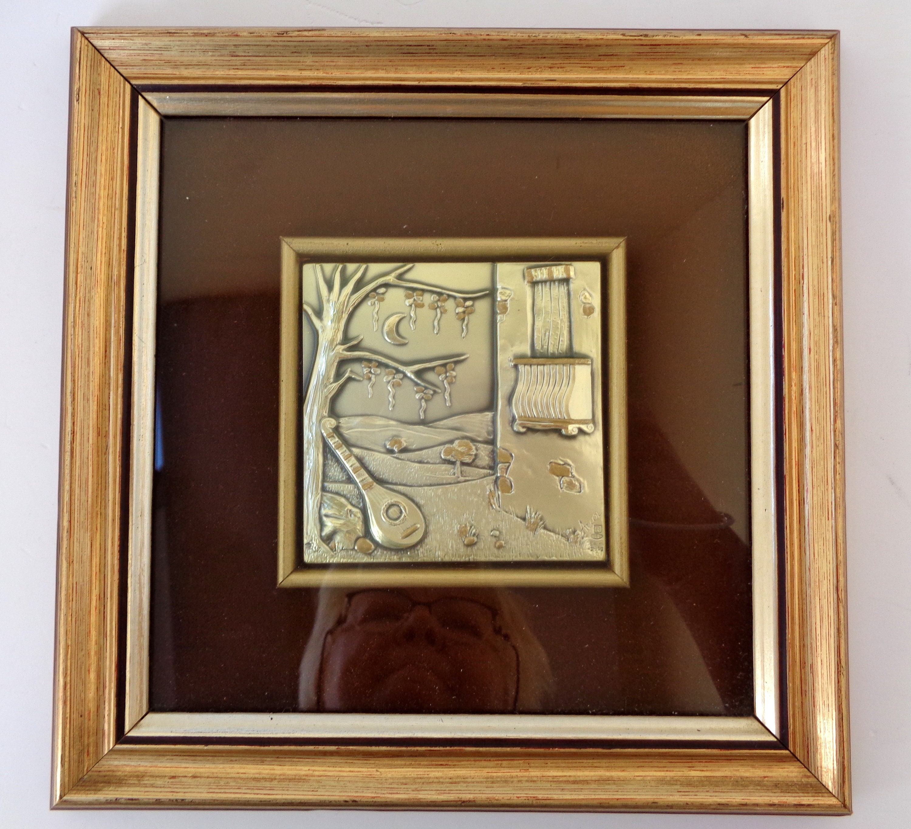 ALLIANI Silver Relief Picture, Wall Hanging Bas Relief Picture Silver ...