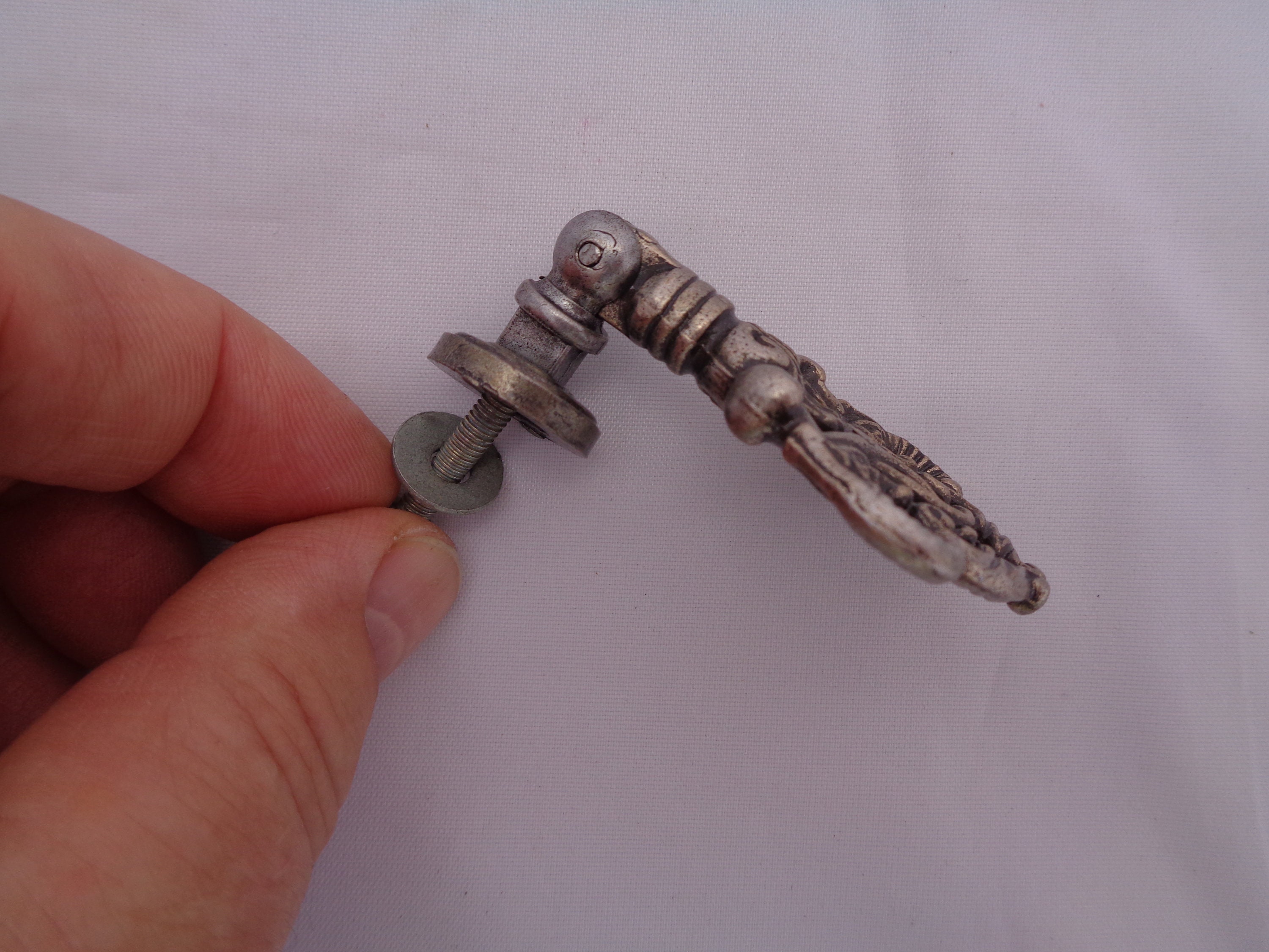 Vintage 60s Metal Ancient Handle Drawer Knobs, Retro Cabinet Door ...
