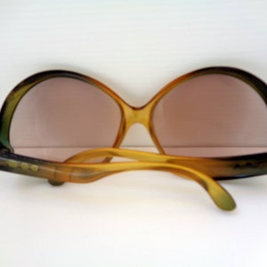 Vintage OPTYL Viennaline Sunglasses in Original Shaped Amber-green ...