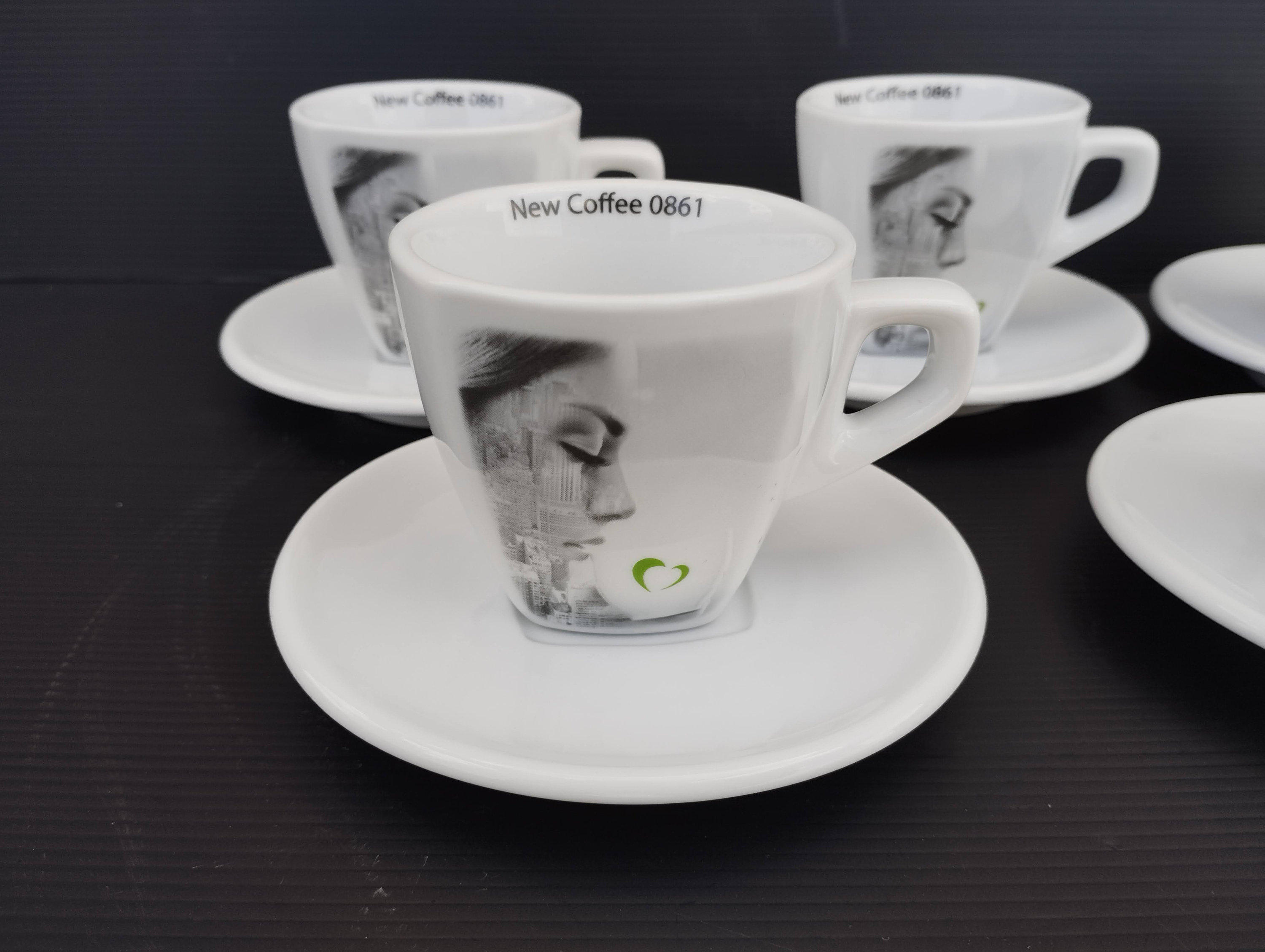 Vintage Collectible Branded Heavy White Porcelain Bar Coffee Cups and ...