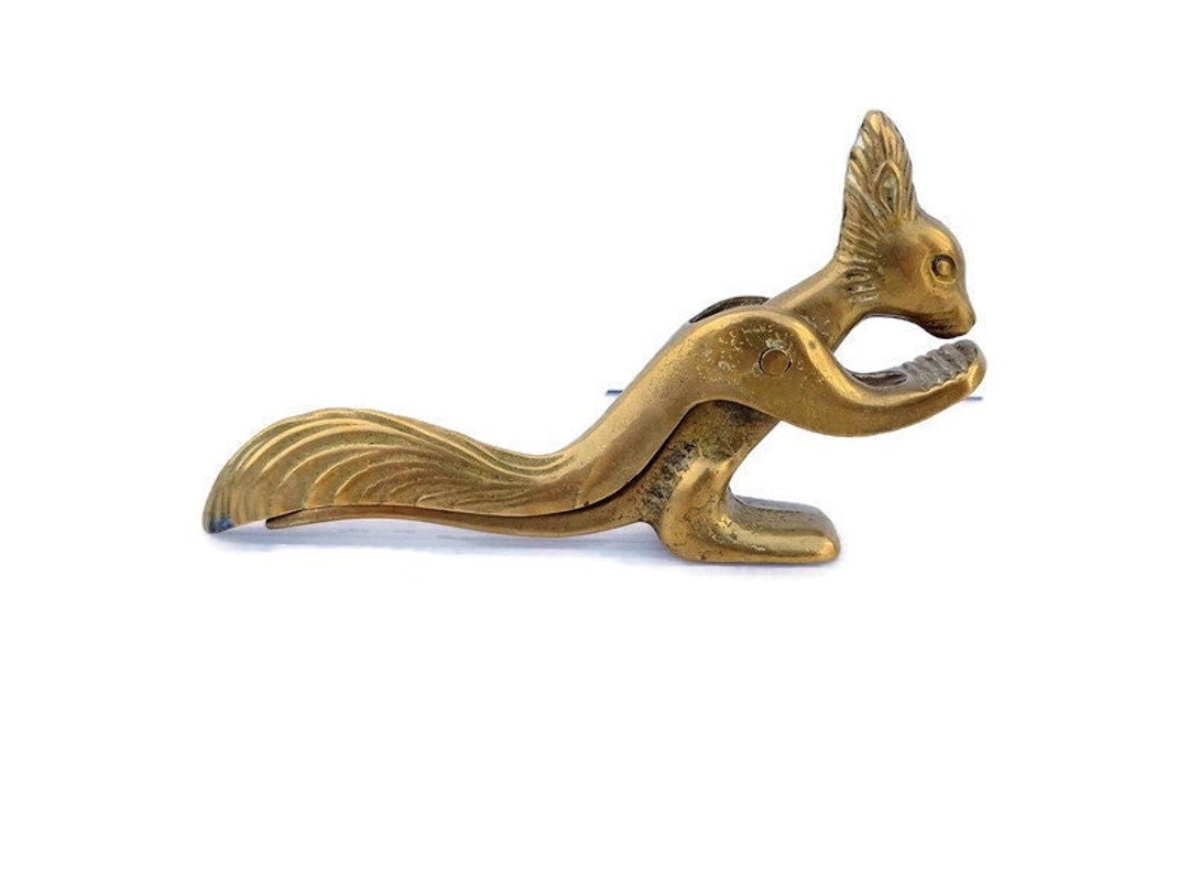 Rare Vintage Heavy Brass Nutcracker in Shape of Squirrel. Vintage Italy ...