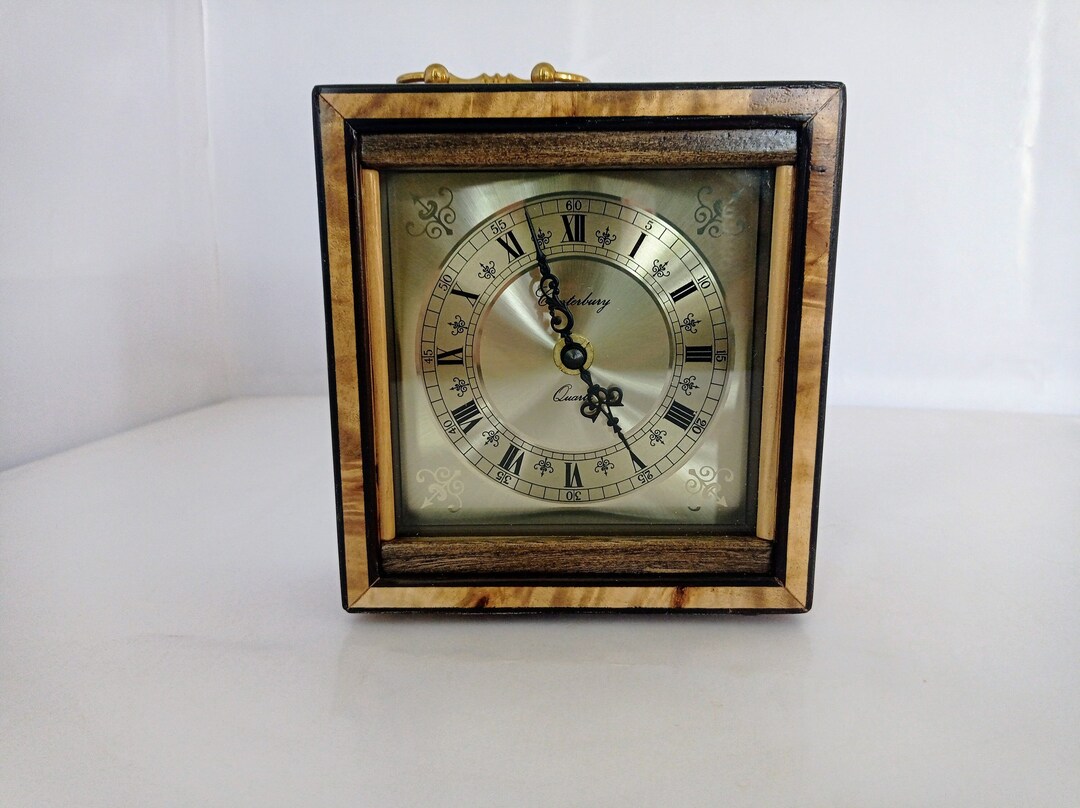 Renovated Vintage Quartz Desk Clock by Canterbury Made in England 1980s ...