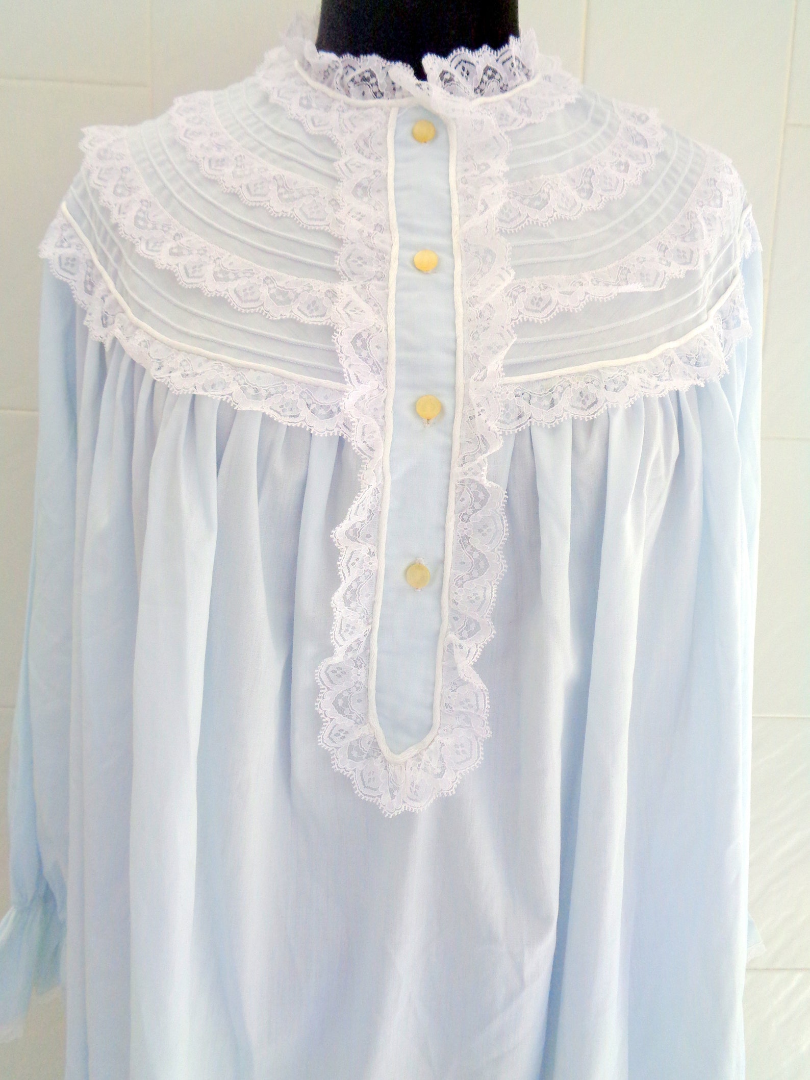 Brand new Vintage Cotton Victorian Style nightgown in light | Etsy