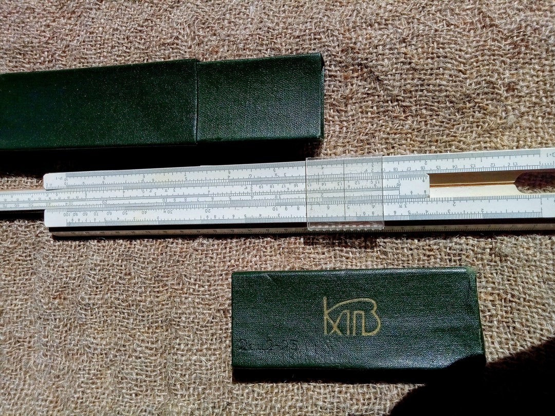 Vintage Soviet Logarithmic Ruler in Original Box, Logarithmic Scale ...