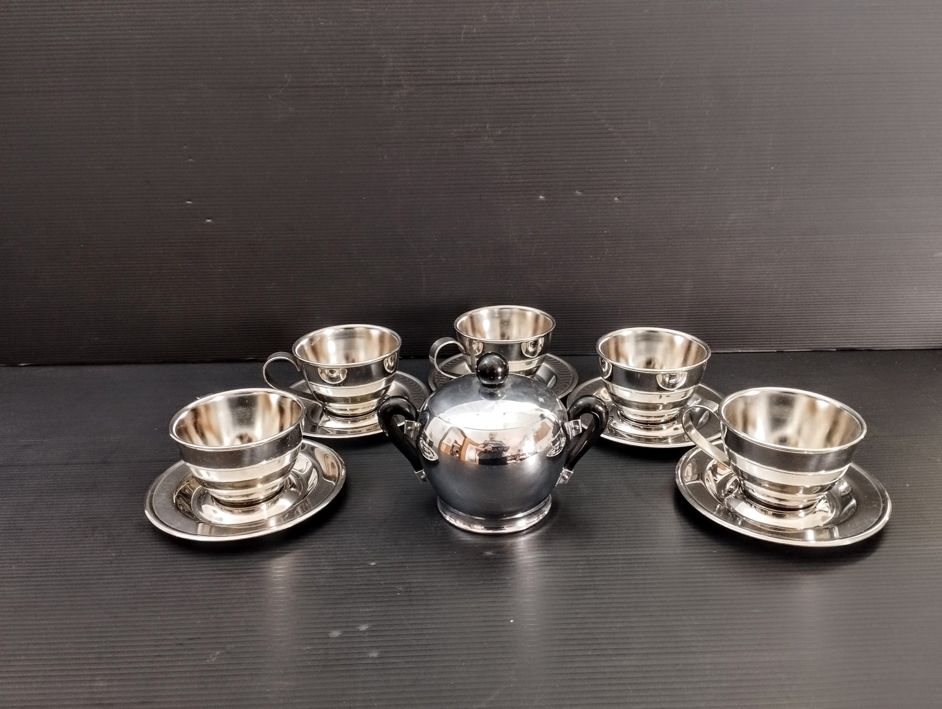 Italian Vintage INOX Double Wall Thermo Cups Set. Stainless Steel ...
