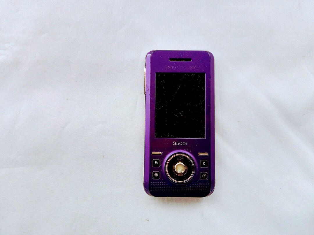 Collectible Sony Ericsson S500i Slider Cell Phone in Metallic Purple ...