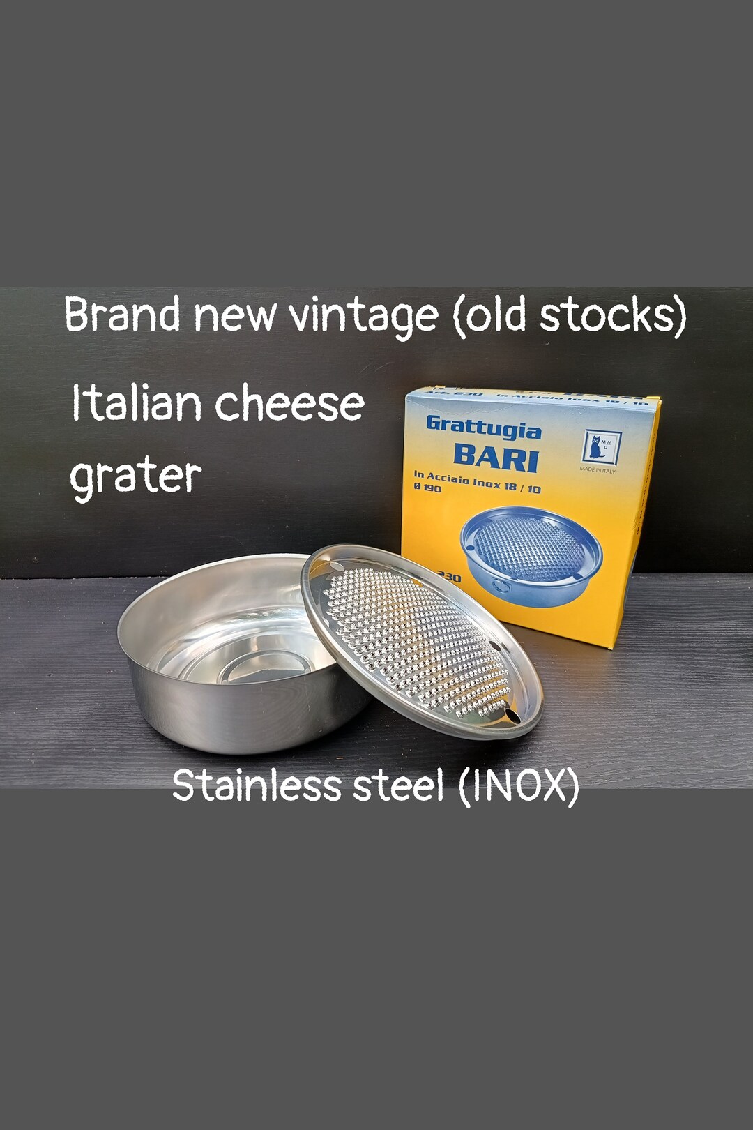 Italian Vintage Round Inox Cheese Grater Box for Parmesan. Cheese ...