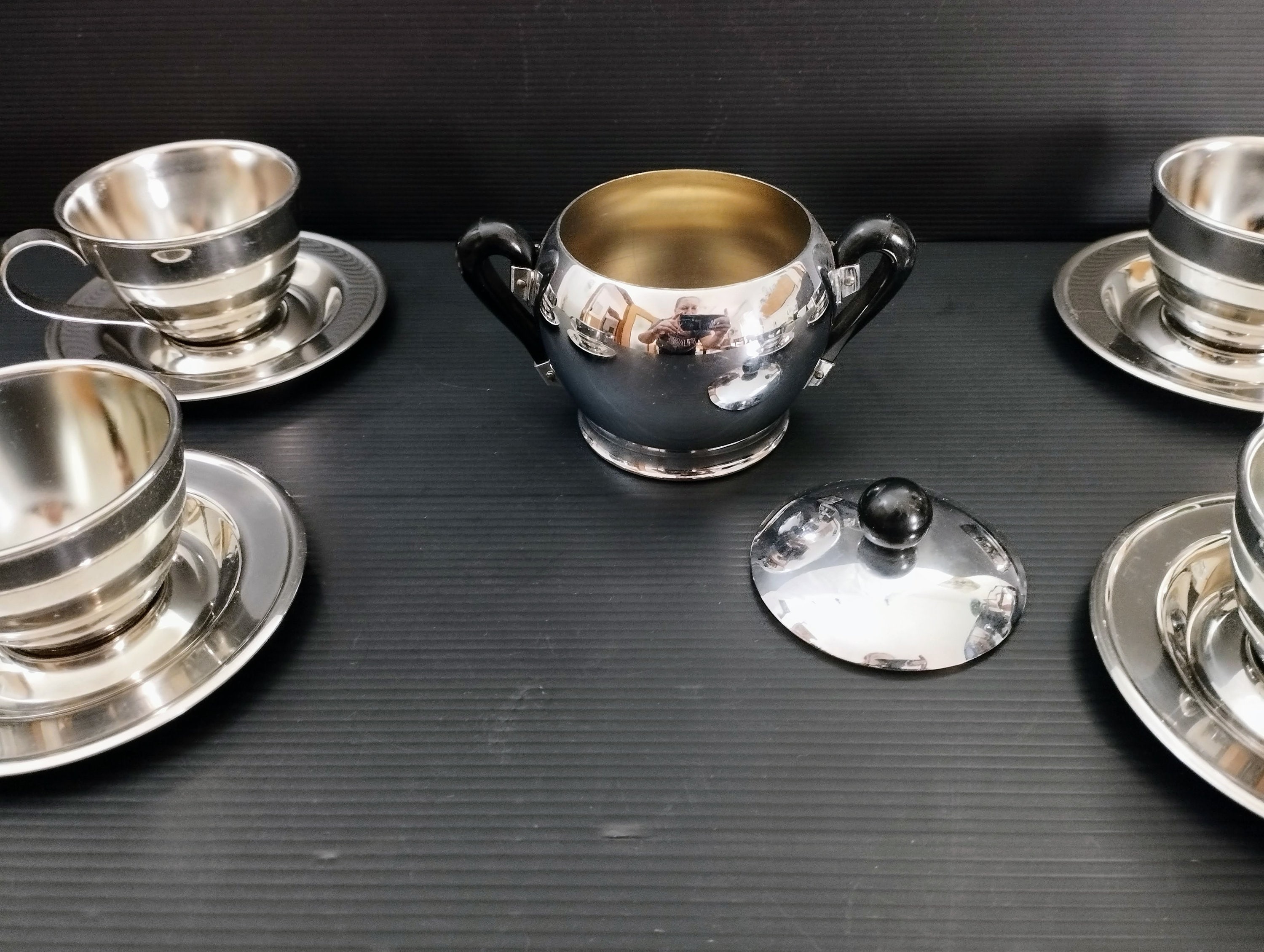 Italian Vintage INOX Double Wall Thermo Cups Set. Stainless Steel ...