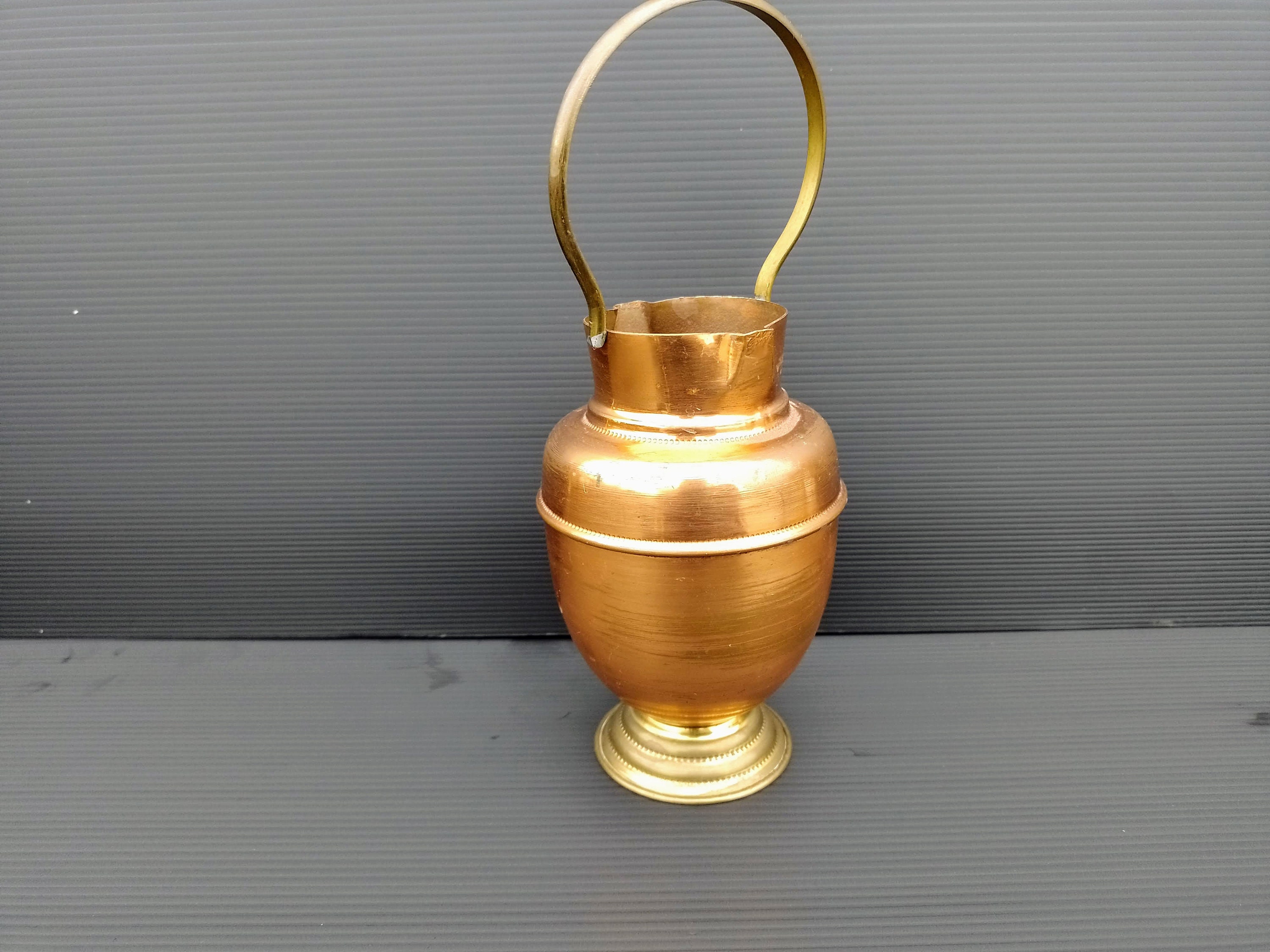 Vintage Copper Vessel Made in Italy 60's. Old Copper Vase With the ...