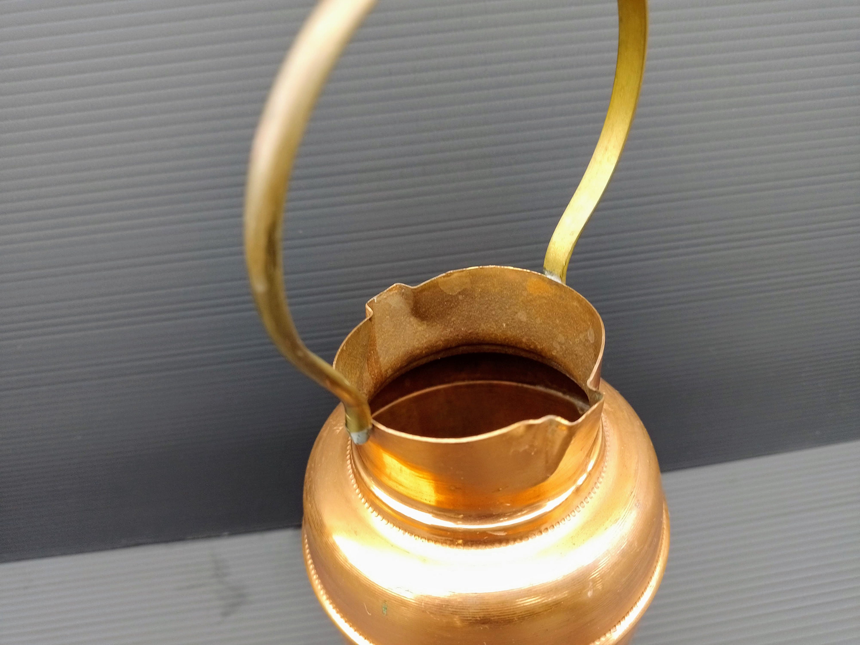 Vintage Copper Vessel Made in Italy 60's. Old Copper Vase With the ...