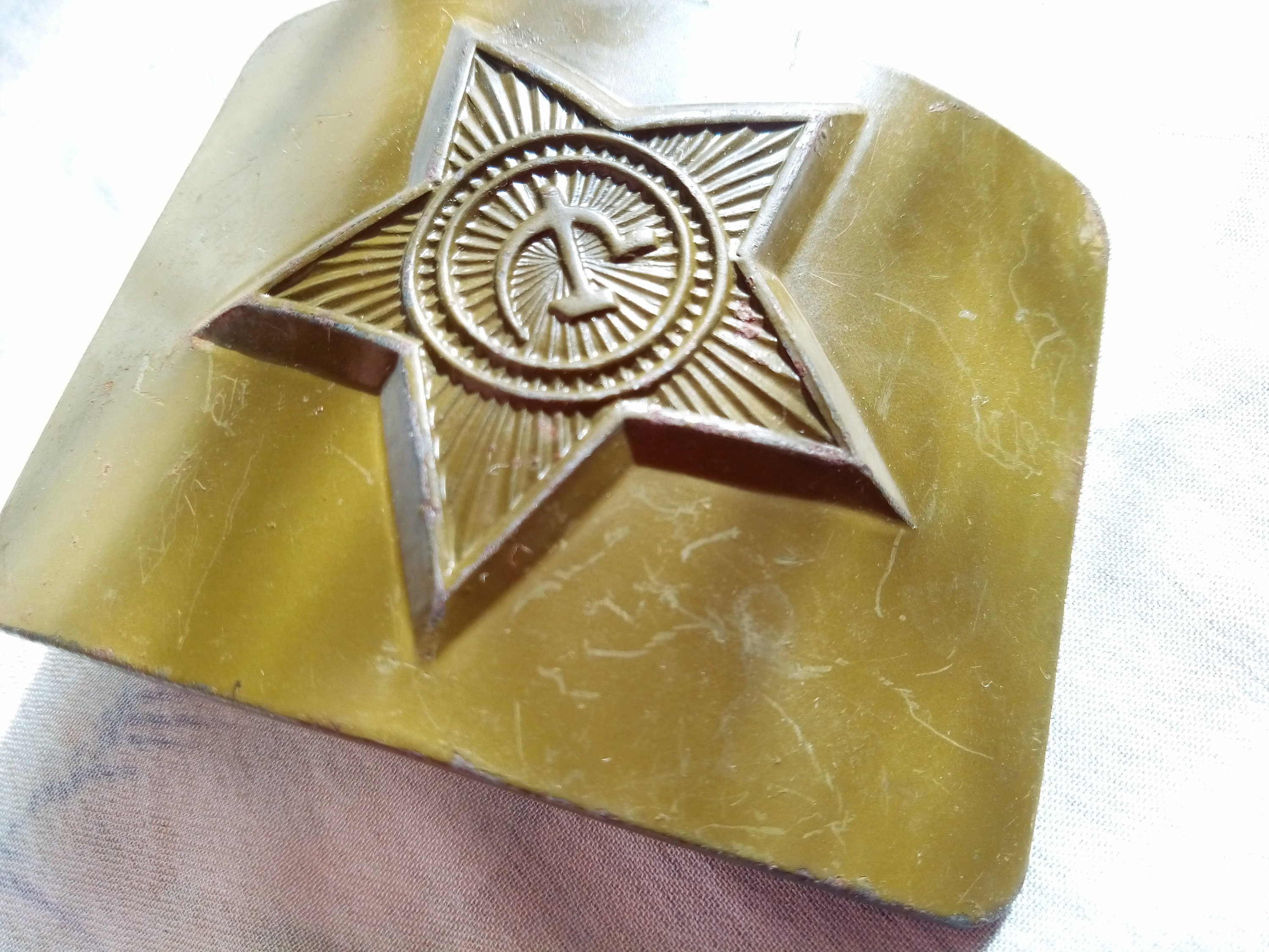 Vintage USSR 1980s Soviet Army Metal Khaki Dress Belt Buckle Sickle and ...