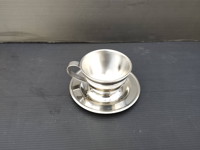 Italian Vintage INOX Double Wall Thermo Cups Set. Stainless Steel ...
