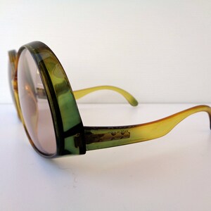 Vintage OPTYL Viennaline Sunglasses in Original Shaped Amber-green ...